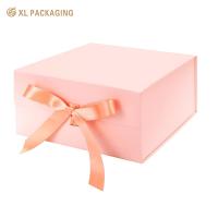 China Pink Collapsible Folding Rigid Paper Packaging Box with Magnetic Closure for Skincare and Luxury Gifts for sale