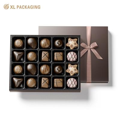 China Wholesale Luxury Custom Full-Color Rigid Chocolate Gift Box with Ribbon Bow for Premium Packaging for sale