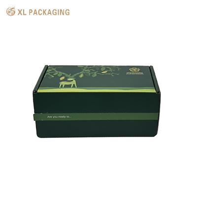 China Flat Pack Chocolate Mailer Box | One Piece Easy Assembly Corrugated Box with Perforated Tear Strip For Food Gift for sale