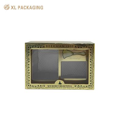 China XL Packaging Custom Printed Cosmetic Boxes Customized Perfume Packaging Box Gold Foil Surface Inside Skin Care Cosmetic Luxury Gift for sale