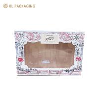 China OEM Luxury Rose Gold Glitter Paper Clear PVC Window Cosmetic Carton Collection Gift Paper Box Set With Flocked Tray for sale