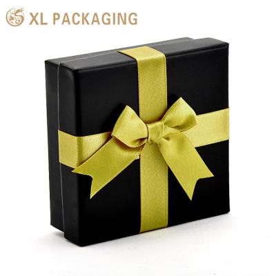 China XL Packaging Custom Gift Box Packaging Bowknot Customizable Logo Jewelry Set Boxes Wholesale Ring Packaging Boxes for sale