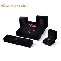 China Custom Logo Lint Jewelry Box Packaging Necklace Earring Bracelet Set Jewelry Display Storage Box Jewelry Box for sale