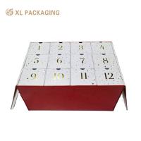 China XL Packaging Custom Luxury Boxes Christmas Printing Design Advent Calendar Box 12 24 Days Star Tree Type Inside Full Colour Skin Care Cosmetic Gift Box for sale