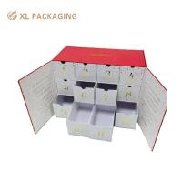 China XL Packaging Custom Luxury Boxes Christmas Printing Design Advent Calendar Box 12 24 Days Star Tree Type Inside Full Colour Skin Care Cosmetic Gift Box for sale
