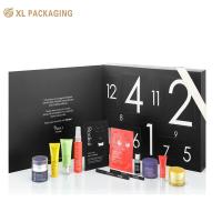 China XL Packaging Custom Gift Box Packaging Customized Logo Partone Color CMYK Design 12 Drawer Calendar Box for Tea Bag Skin Care Cosmetic for sale