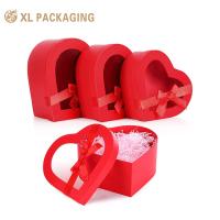 China Custom Logo Transparent Window Heart Shape Paperboard Gift Box For Chocolate Candy Jewelry for sale