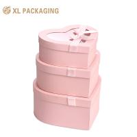 China Custom Logo Transparent Window Heart Shape Paperboard Gift Box For Chocolate Candy Jewelry for sale
