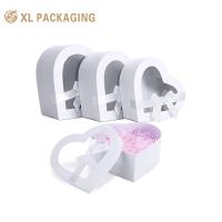 China Custom Logo Transparent Window Heart Shape Paperboard Gift Box For Chocolate Candy Jewelry for sale