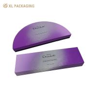 China Custom Purple Gradient Book-Shape Chocolate Box with Silver Foil Finishing for Automatic Machine Production for sale