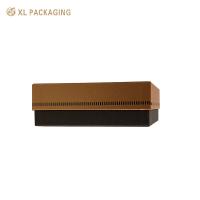 China Elegent Yellow Pearlescent Chocolate Box 2-Piece Paper Box with UV Logo for sale