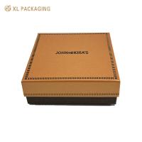 China Elegent Yellow Pearlescent Chocolate Box 2-Piece Paper Box with UV Logo for sale