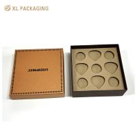 China Elegent Yellow Pearlescent Chocolate Box 2-Piece Paper Box with UV Logo for sale