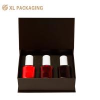 China Custom Logo Magnetic Nail Polish Gift Box Gel Nail Bottle Packaging With Velvet Tray Gold Foil Stamping Rigid Cardboard Luxury Packaging For Nail Salons DIY Kits & Branded Gifts for sale