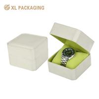 China Customized Logo Matte Black Men Woman Watch Set Packaging Box , Kraft Paper Gift Packaging With Pillow for sale