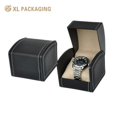 China Customized Logo Matte Black Men Woman Watch Set Packaging Box , Kraft Paper Gift Packaging With Pillow for sale