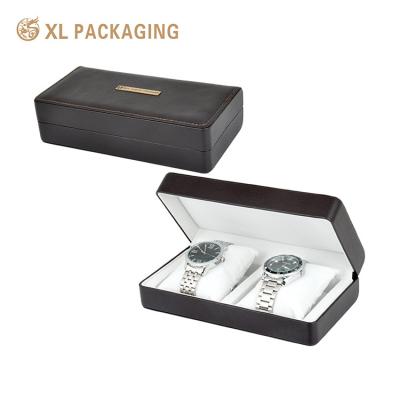 China Customized Logo Men Woman Watch Set Packaging Box with Pillow Luxury Watch Paper Gift Packaging Box for sale