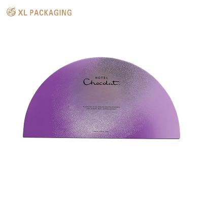 China Half-Round Paper Gift Box with Silver Foil Finish 1.5mm Rigid Board | Eco-Friendly Luxury Packaging for Chocolate / Skincare for sale