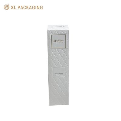 China Custom Foldable Cosmetic Paper Box with Eco-friendly Cotton Art Card and Full-Surface Embossed Diamond Grid for sale