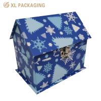 China XL Packaging Custom Packaging Box Factory Custom Design Holiday House Shape Box With Metal Lock , Rigid Paperboard Gift Paper Box for sale