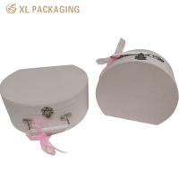 China XL Packaging Custom Packaging Box Factory Customized Recyclable Paper Perfume Biscuit Packaging Round Paper Suitcase Box Case With Metal Handle for sale