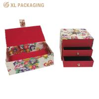 China XL Packaging Custom Packaging Box Factory Glossy Lamination Cardboard Drawer Box with Magnet Flip Printing Flower For Fashion Gift Craft Skin Care Face Cream for sale