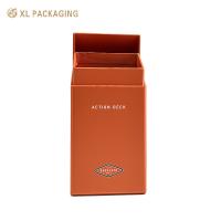 China Hinged Lid Rigid Box with Angled Opening Design and Pantone Color Printing for Luxury Cigarette Paper Packaging for sale