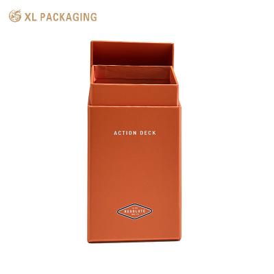 China Hinged Lid Rigid Box with Angled Opening Design and Pantone Color Printing for Luxury Cigarette Paper Packaging for sale