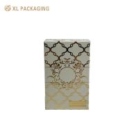 China Full Shine Gold Foil Cosmetic Carton with Large Clear Window and Matte Lamination Finish for Perfume Packaging for sale