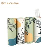 China XL Packaging Custom 2Ply 50 Sheets Cylinder Round Virgin Paper Box Car Facial Tissue with Strong Water Absorption and Soft Texture for sale