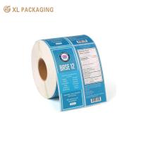 China XL Packaging Custom Printed White Embossed Sticker Labels Single Sided Adhesive Matte/Gloss Finish High-Resolution Printing Ideal For Branding Product Packaging Decorative Applications for sale