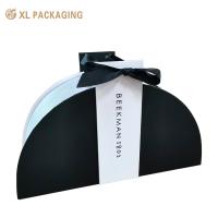 China Customized Magnetic Close Cosmetic Gift Box for Luxury Crescent Semicircle Shape Eye Shadow Makeup Set Packaging for sale
