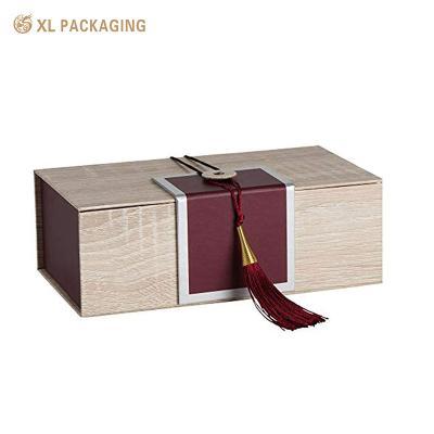 China XL Packaging Custom Packaging Box Factory Custom Cardboard Paper Storage Boxes For Bottles Wine Gift Foldable Box With Strings And Button for sale