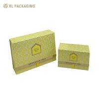 China XL Packaging Custom Luxury Boxes Double Door Gift Packaging Box in Yellow with Metallic Button Closure and Foil Stamping for Special Occasions for sale