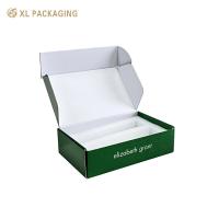 China Shiny Holographic Green Mailer Box with Colorful Sparkle | Flat Pack Cosmetic Packaging with 2-Cavity EPE Foam Insert for sale