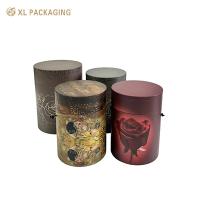 China Round Rose Flower Paper Tube Gift Box With Cotton Handle For Elegant Floral Arrangements And Gifting for sale