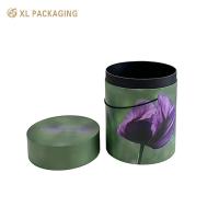 China Black Cotton Handle Custom Logo Round Cylinder Paper Tube Colorful Design T-Shirt Packaging Tube for sale