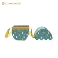 China XL Packaging Custom Packaging Box Factory Custom Easter Candy Paper Boxes Egg Shape Gift Box Packaging Lid and Base Box With Ribbon for sale
