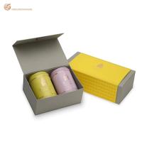 China XL Packaging Custom Packaging Box Factory Custom Printed Rigid Tea Gift Box Packaging with Gray Corrugated Paper Insert and Gold Printing for sale
