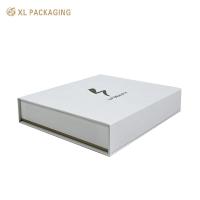 China Luxury White Magnetic Flip Rigid Box for Beauty Device | Velvet Lined EVA Tray | Matte Gold Foil Stamped Logo for sale