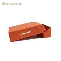 China Custom Slant Edge Rigid Gift Box 2mm Grey Board 157gsm Art Paper Orange Paper Packaging Box for sale