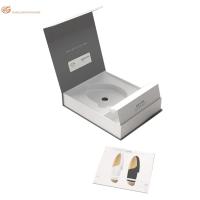 China ﻿XL Packaging Custom Printed Cosmetic Boxes Facial Cleanser Flap Lid Packaging Box , Gray Magnetic Cosmetics Paper Box With Flocking Tray for sale