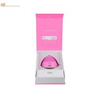China ﻿XL Packaging Custom Printed Cosmetic Boxes Facial Cleanser Flap Lid Packaging Box , Gray Magnetic Cosmetics Paper Box With Flocking Tray for sale