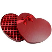 China Custom Heart-Shaped Chocolate Gift Box with Food-Grade Recyclable Packaging and Customizable Ribbon Bow for sale