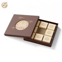 China Luxury Moon Cake Paper Box Brown Tea Gift Box Lid And Base Biscuit Candy Paper Gift Box Packaging With Paper Insert for sale