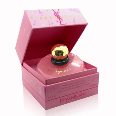 China Custom Clamshell Paper Gift Box with Pantone Color Printing EVA Foam Insert and Spot UV Finishing for Perfume Packaging for sale