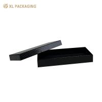 China XL Packaging Custom Custom Gift Box Packaging Factory Custom Lid and Base Box 2 Piece Black Gift Box Cardboard Rigid Paper Box Packaging for sale