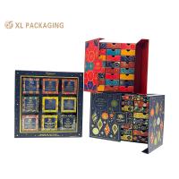 China OEM Luxury Full Gold Foil Holiday Advent Calendar Carton Collection Gift Paper Box Set With 24pcs Small Drawers for sale