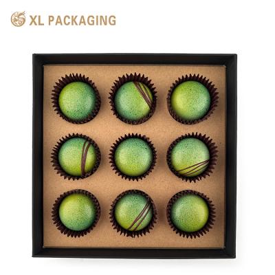 China Customized 1.5mm Thickness Chocolate Packaging Box with Food Grade PET Insert and Customizable Cavity Layout for sale