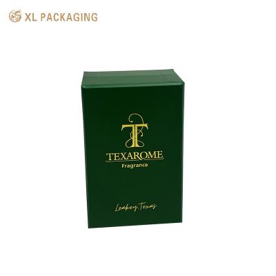 China Hot Stamping Luxury Custom Perfume Box Perfume Cosmetic Packaging Paper Box With Custom Logo Lid Base Shape for sale